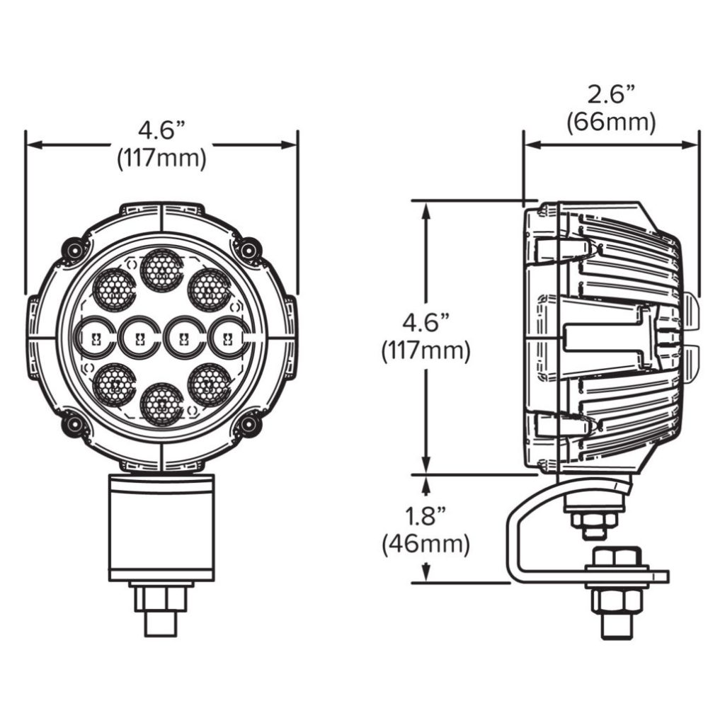 Hamsar XWL-800 Series Work Light - 10 LED - Soft Start